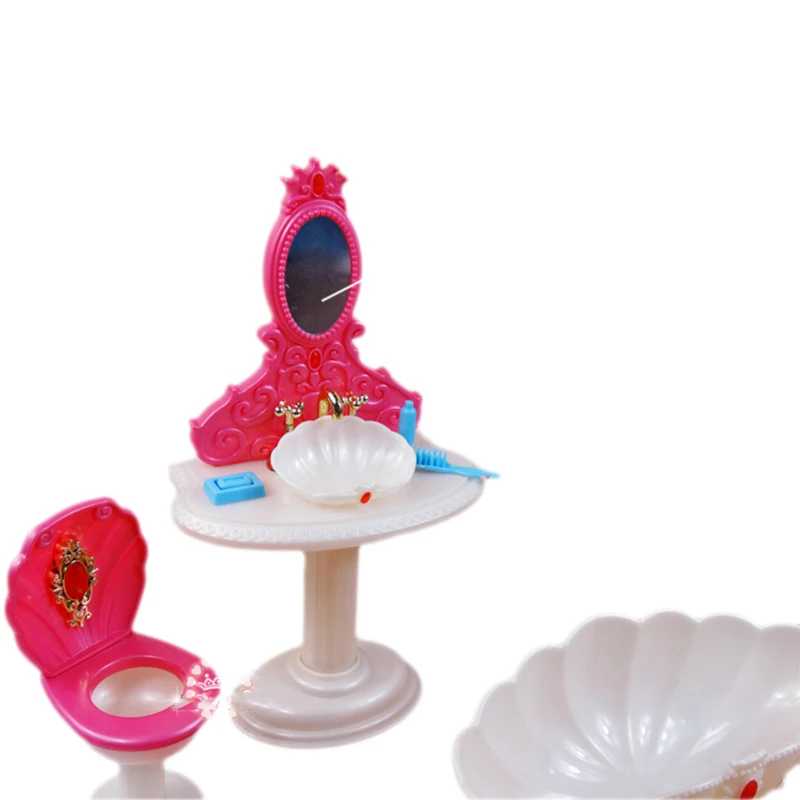 for Barbie Doll Furniture Accessories Shell Mermaid Bathtub Toilet ...