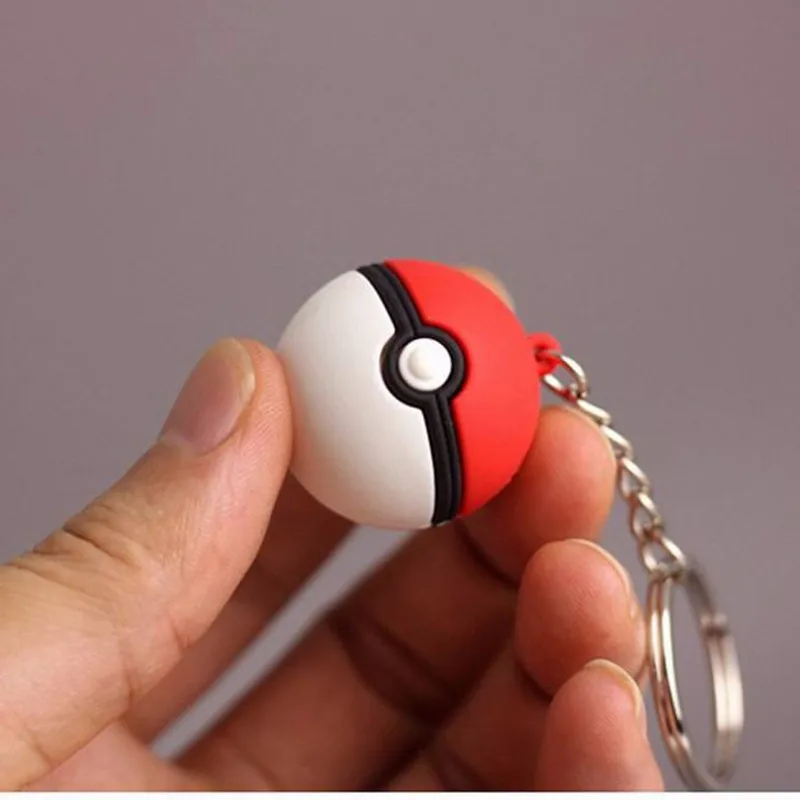 Pokemon Pikachu Pokeball LED Light & Sound Cosplay Toys Keyring ...