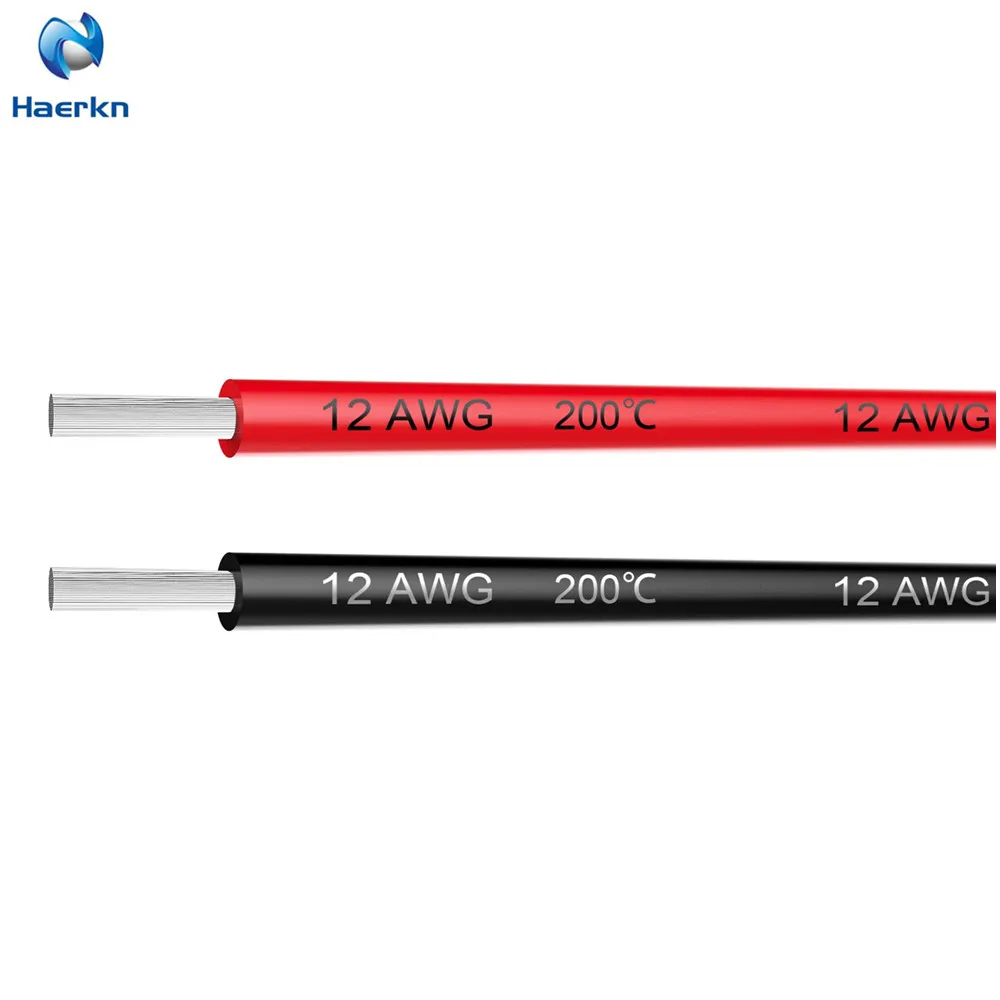 Cable de silicona eléctrico de 12 AWG, 3, 31mm2, 6 metros [3m negro y 3m Rojo], hebras suaves y ...