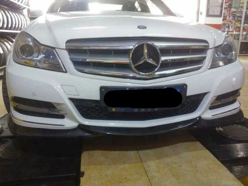 C CLASS W204 FRONT SPLITTER LIP CARBON FIBER FRONT SPLITTER LIP SPOILER ...