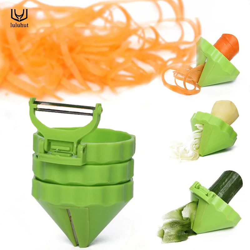 luluhut 3PCS Set Gadget Funnel Spiral Slicer Vegetable Shred Device ...