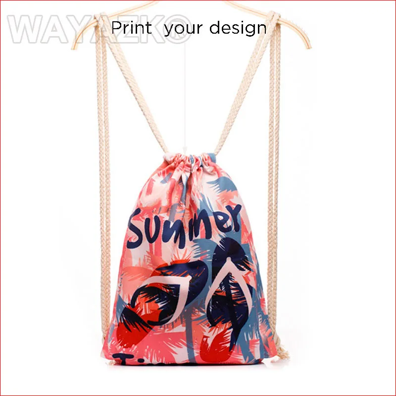 (500pcs/lot) Personalized Canvas Drawstring Backpack Bag Promotional ...