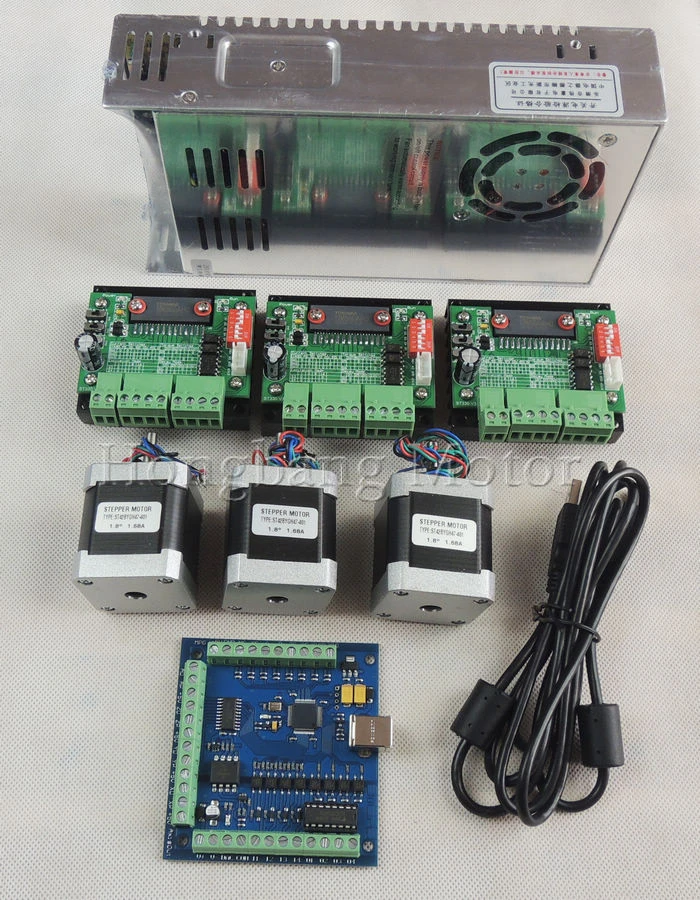 CNC Router USB 3 Axis Kit,3pcs TB6560 stepper driver+ mach3 USB stepper ...