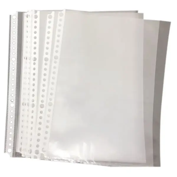 Pack of 200 A5 Clear Punched Pockets Plastic Poly Folders-in File ...