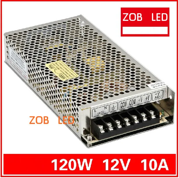 120W LED Switching Power Supply,12V 10A , 85 265AC input,For LED Strip ...