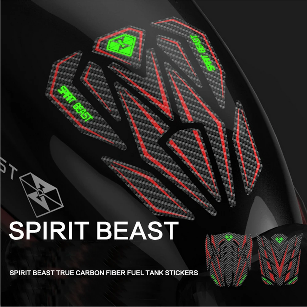Spirit Beast Motorcycle Sticker Carbon Reflective 3d Moto Gas Fuel Tank