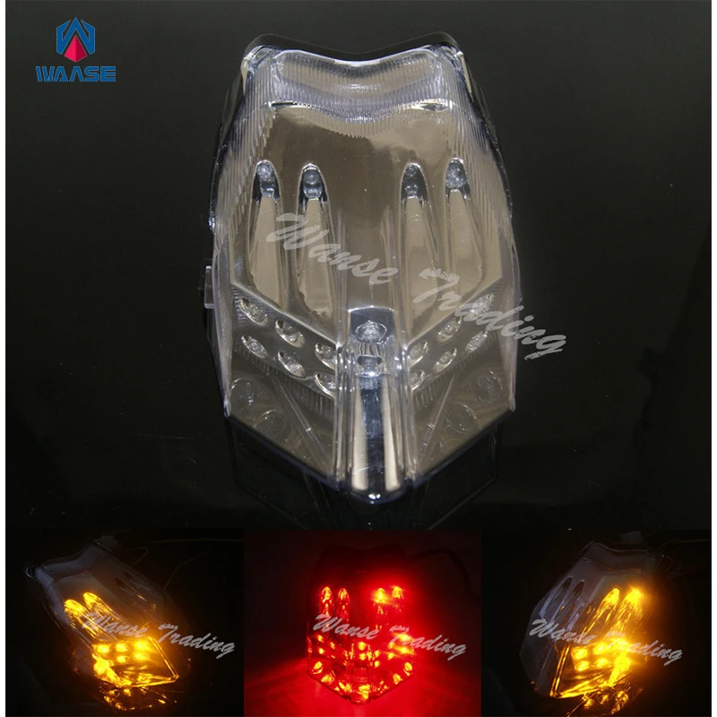 Waase Rear Tail Brake Turn Signals Integrated Led Light Clear For Mv ...
