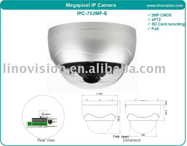 IP Camera 2 Megapixel Dome IP Camera IPC 752MF E|dome ip|dome lights ...
