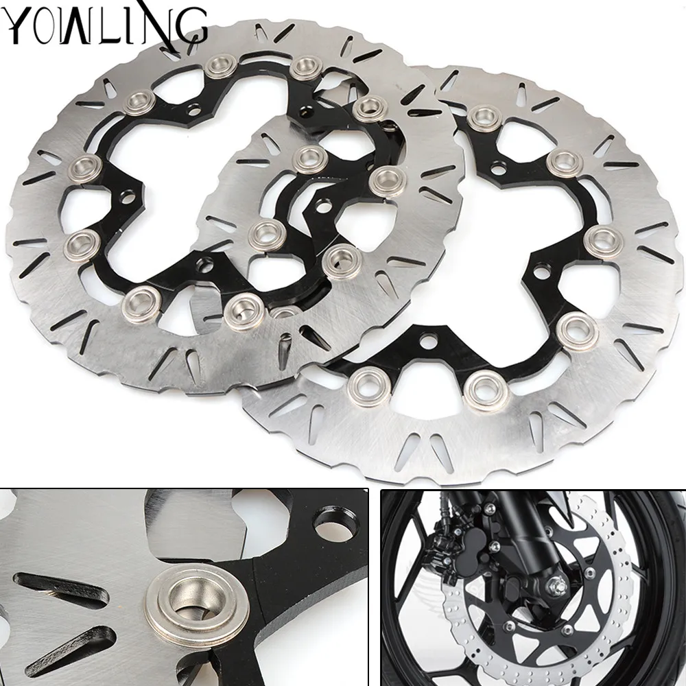 One Pair Cnc High Quality Motorcycle Front Floating Brake Disc Rotor ...