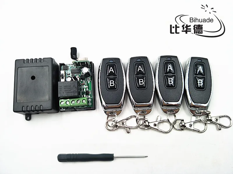 433Mhz 2 buttons Universal Wireless Remote Control Switch DC 12V 1CH ...