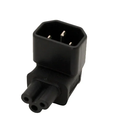 C14-C5 IEC 320 C14 to C5 Right Angle AC Adapter, IEC 3Pole Male to C5 ...
