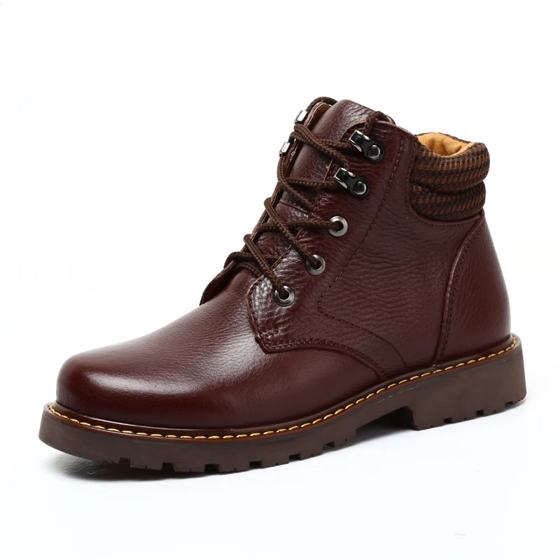 Big Size 38 46 High Riding Boots Warm Fur Inner Trend Boots Man Black ...