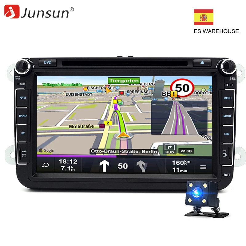 Junsun 2 Din Car Multimedia Player Autoradio 8 Inch Android For Vw Golf ...
