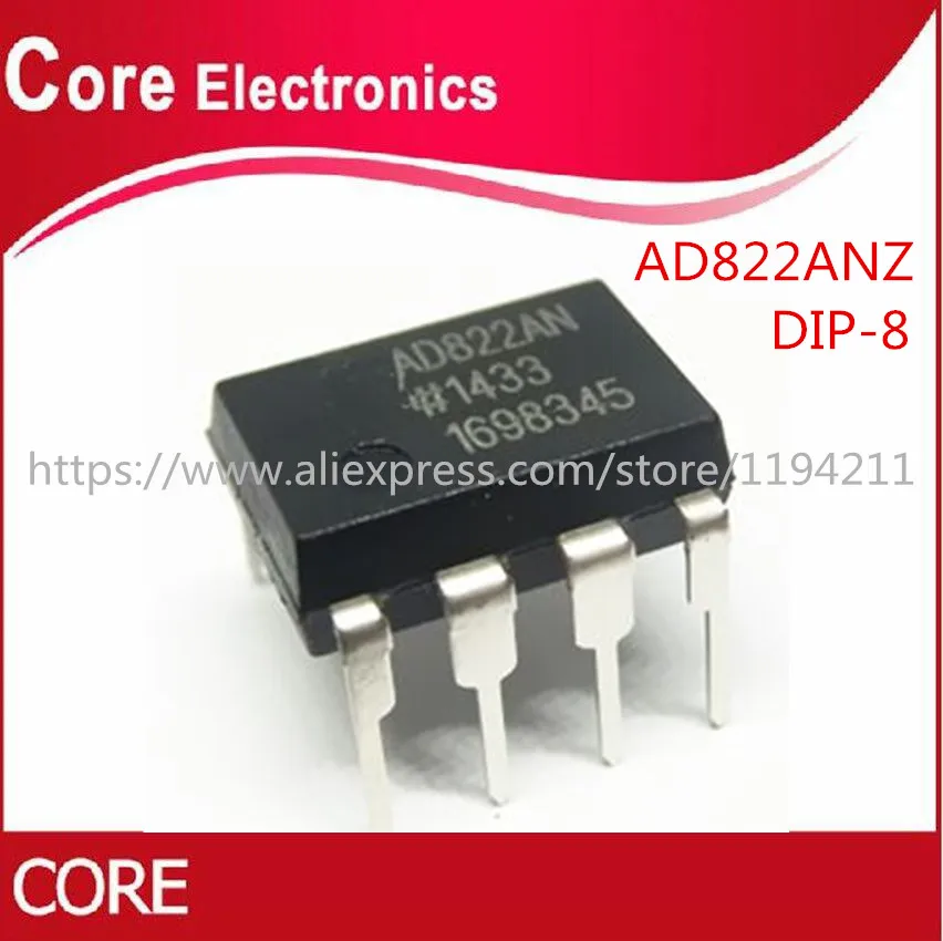 10pcs/Lot AD822ANZ AD822AN AD822 DIP8 IC OPAMP GP 1.9MHZ RRO 8DIP IC|Integrated Circuits ...