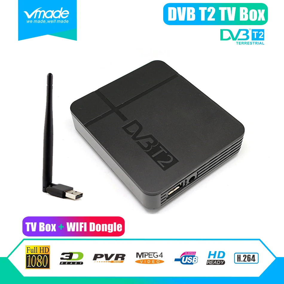 Vmade DVB T2 digital terrestrial TV signal receiver Decoder TV Box HD ...