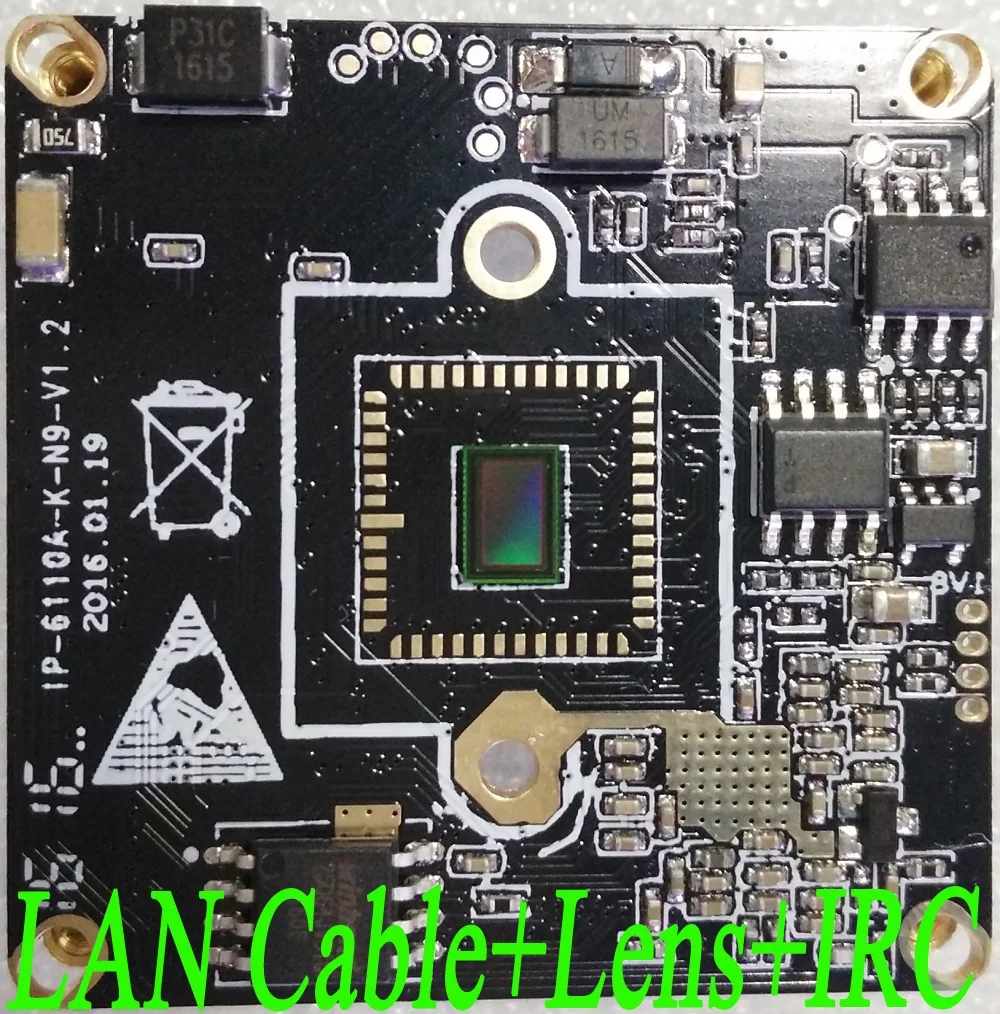NVSIP CCTV Camera Module GC1045+GK7102 1/4 " CMOS sensor IP camera module chip board Lan Cable ...