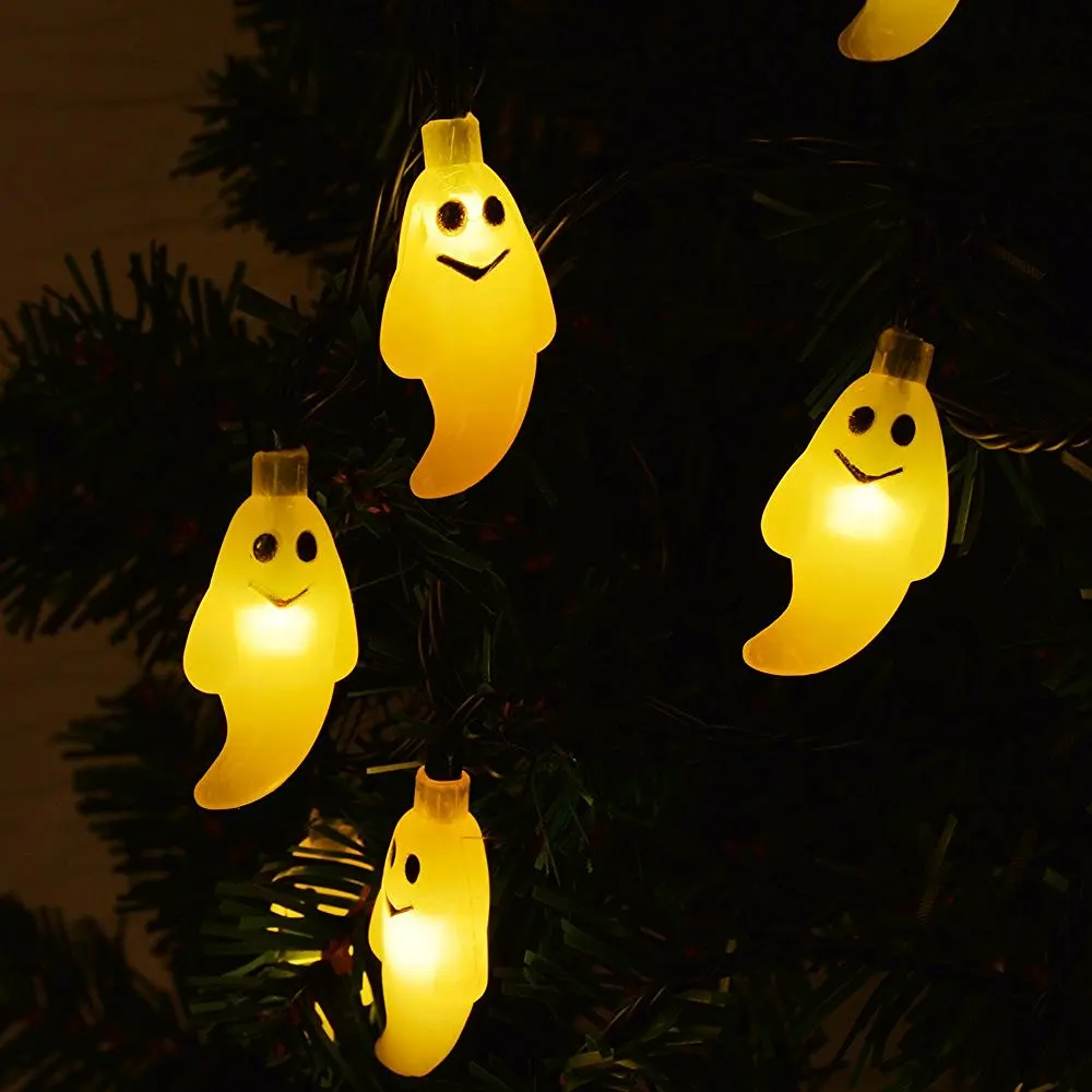 Solar Powered Cute Ghost String Lamp For Halloween Parties Decoration ...