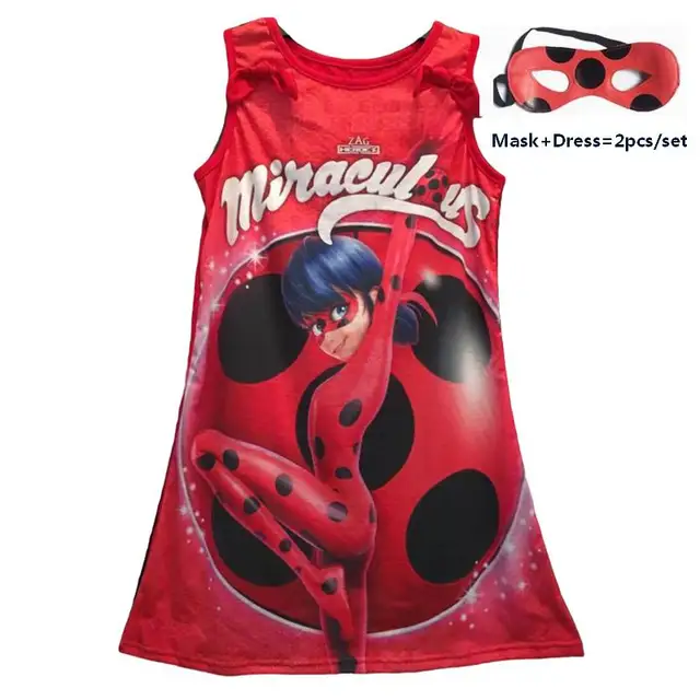 מוצר - Miraculous Ladybug Girls Dress Kids Party Dress For Girls Brand ...
