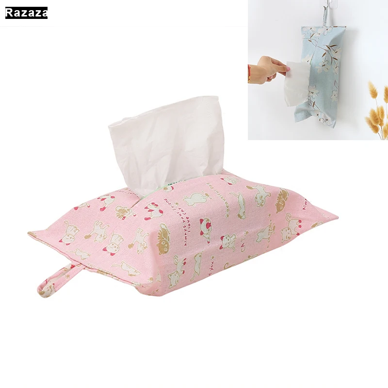 Tissue Hanging storage bags Roll Paper Home Office organizer Bathroom ...
