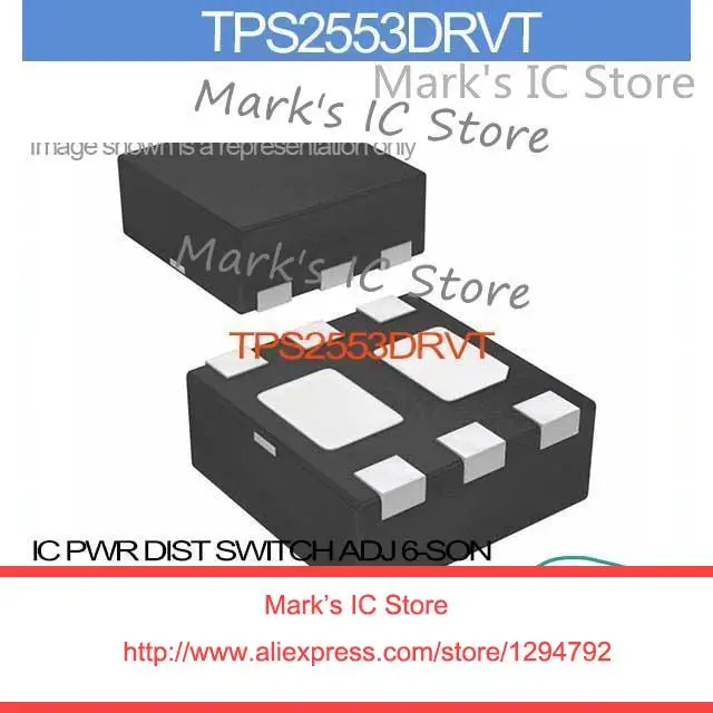 TPS2553DRVT ic pwr dist スイッチ adj 6 SON TPS2553DR 2553 TPS2553 2553D ...