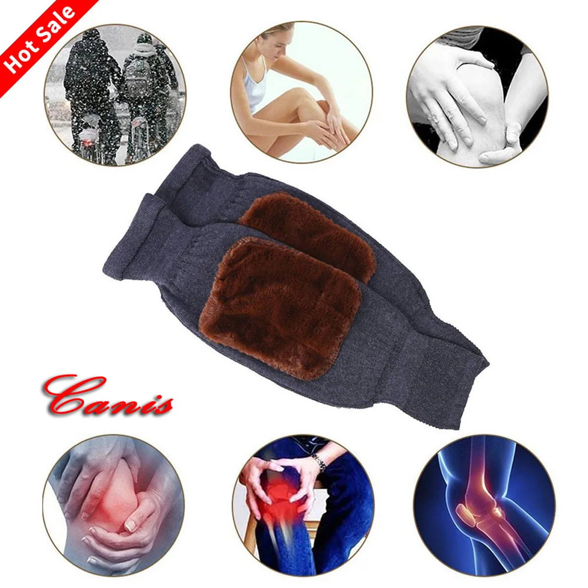 Зимние кашемировые наколенники унисекс, зимние шерстяные регулируемые ...