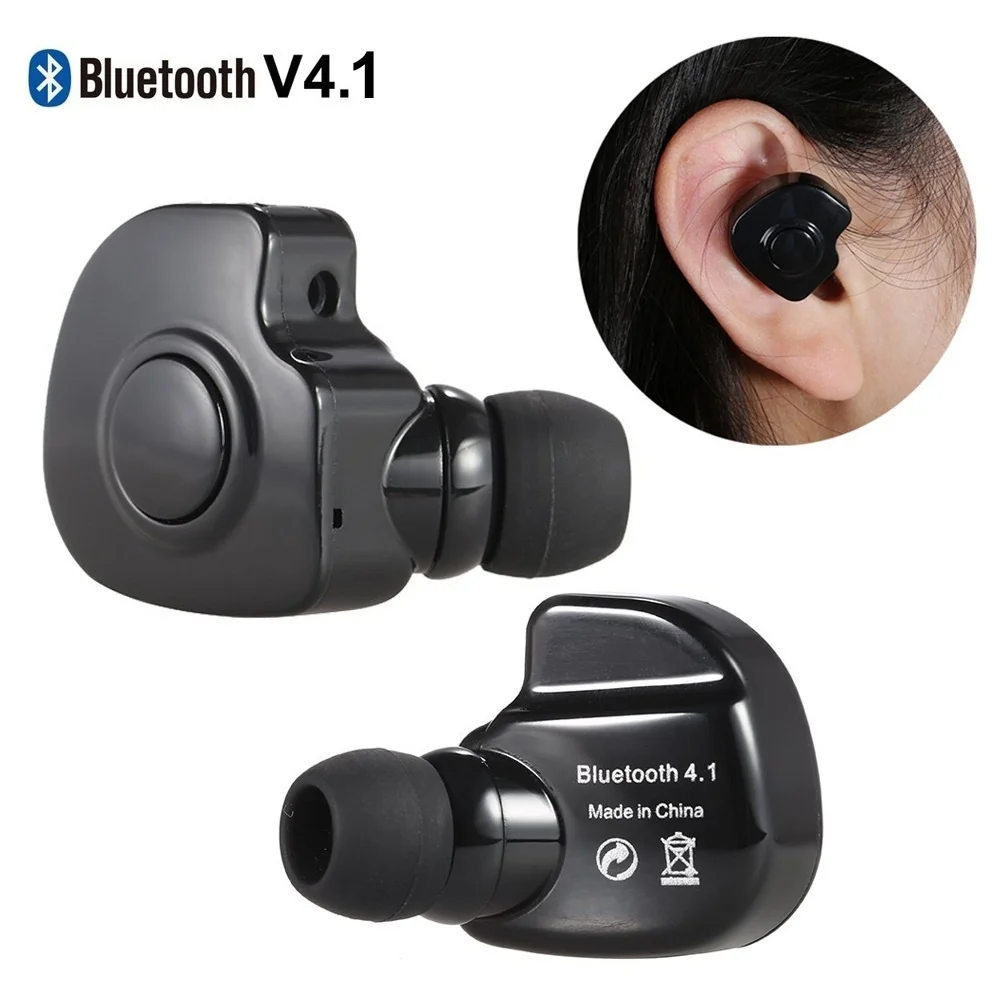 In Ear Mini Bluetooth 4.1 Headset Wireless Stereo Earphones Earbud ...