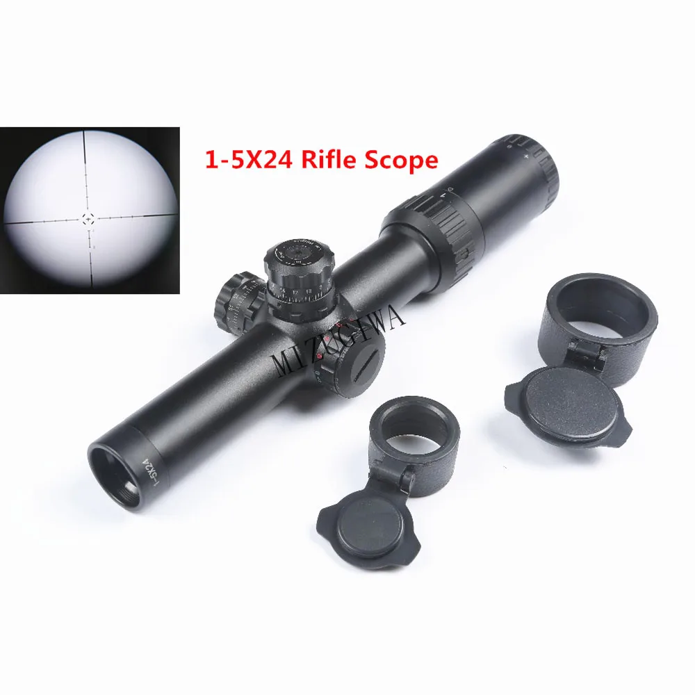 Tactical 1 5X24 SF Rifle Scope Glass Etched Red Green Illuminated ...