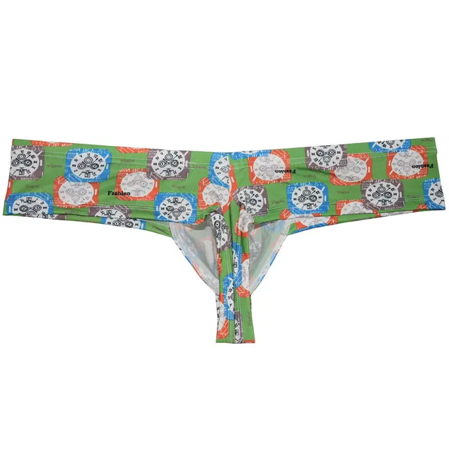 Men's Bulge Pouch Boxers Print Male Underwear Micro Boxers Bikini ...