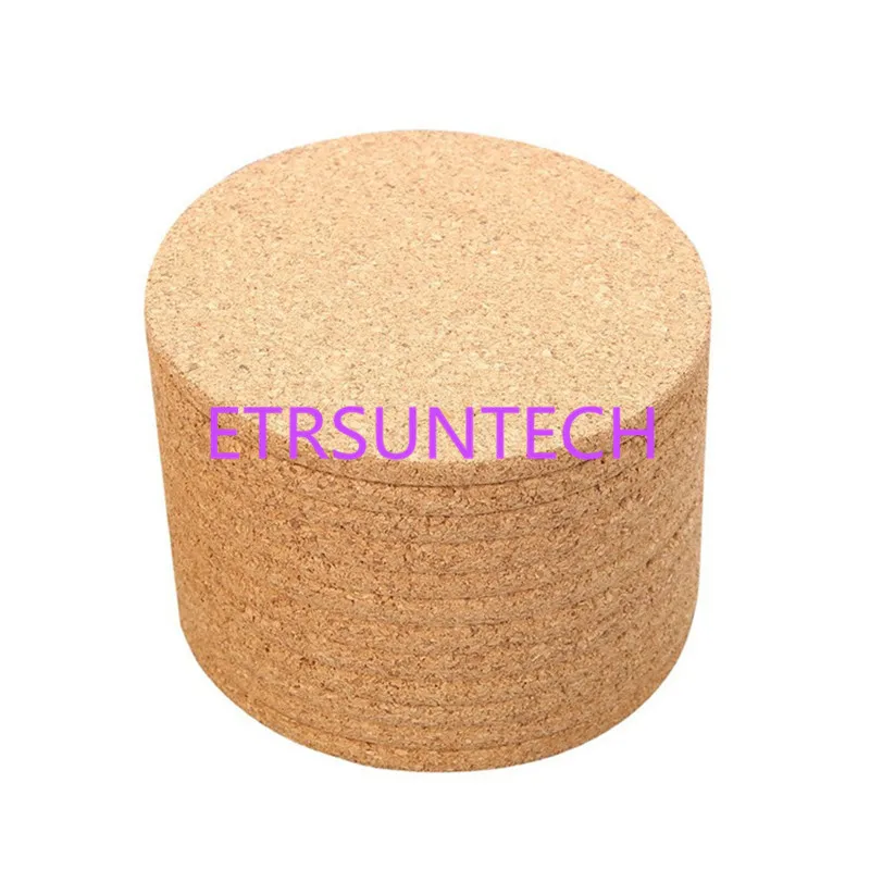 1200Pcs/Lot Classic Round Plain Cork Coasters Heat insulated Cup Mats ...