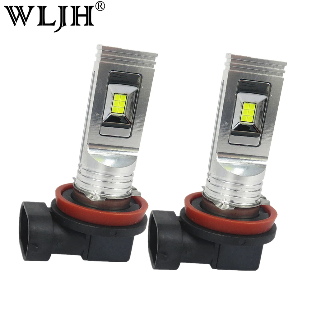 WLJH 2pcs Light LED H8 Fog LED Bulb Car Driving Daytime Running Lamp ...