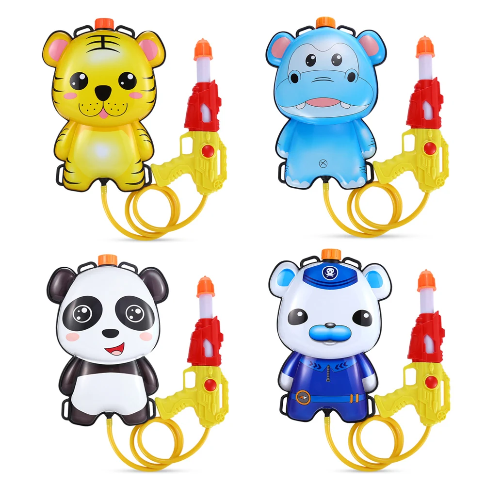 Cartoon Plastic 1L Backpack Pull Water Gun Soaker Squirt Blaster ...