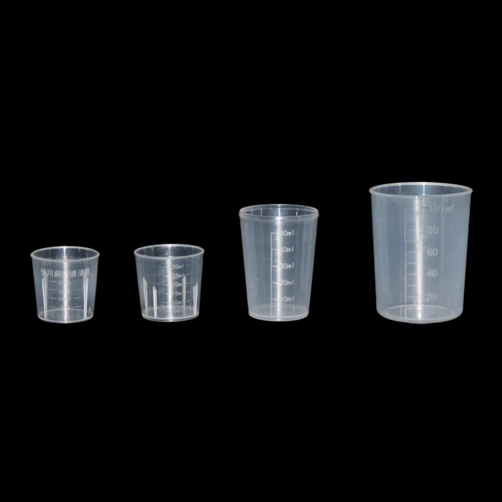 20/30/50/100ml Transparent Kitchen Laboratory Plastic Graduated ...