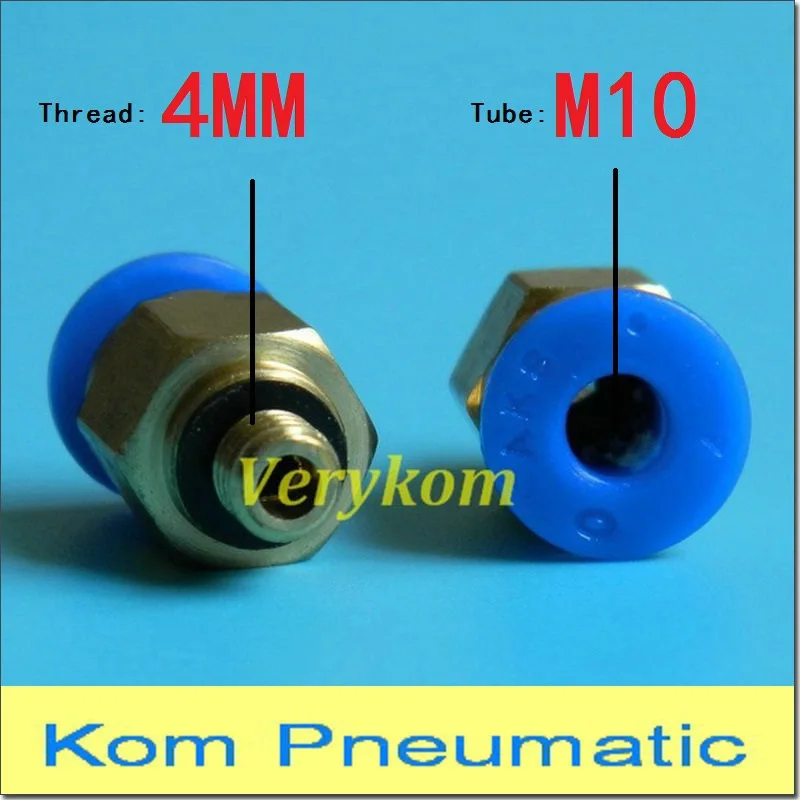 100X-PC4-M10-One-Touch-Fitting-Pneumatic-4mm-Tube-Push-In-M10-Male ...