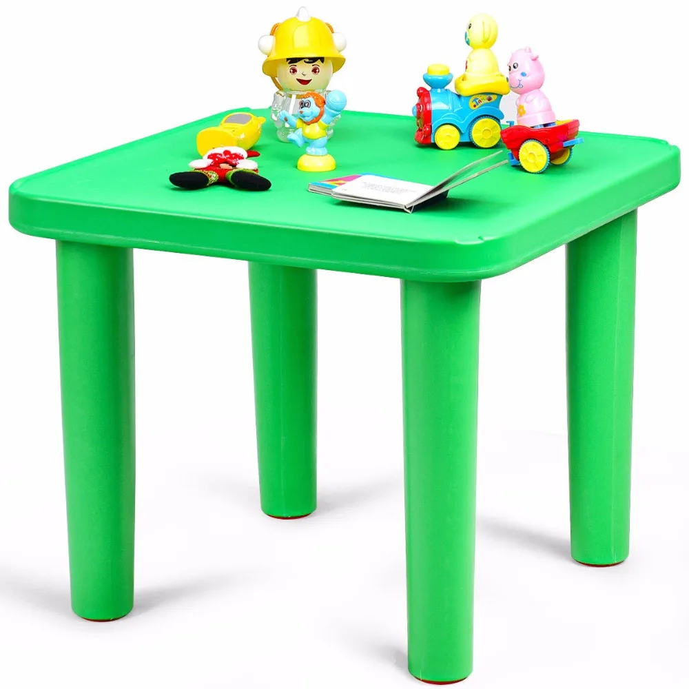 Giantex Kids Portable Plastic 24" Square Table Play&Learn Activity ...