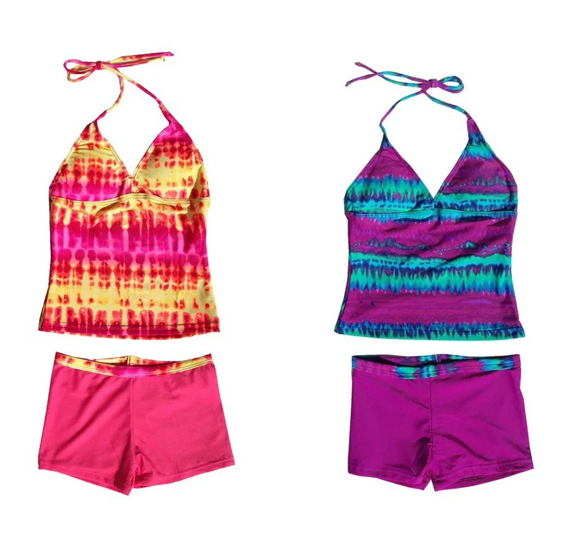 Retail New Girls Kids Children Two Pieces Swimsuit Swimwear Tankini ...