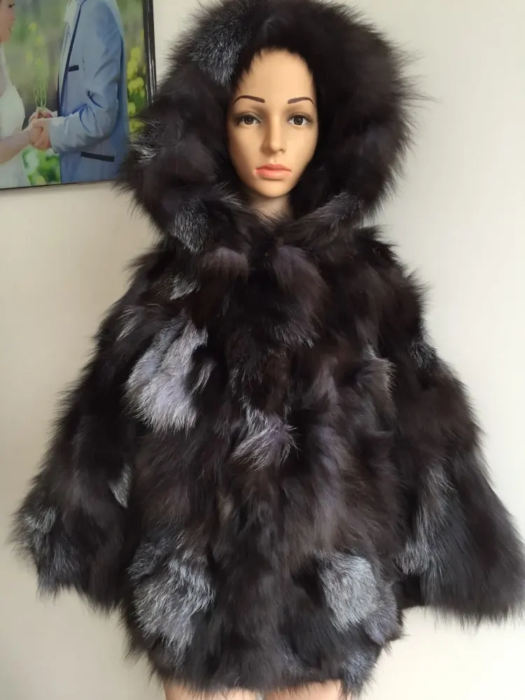 2022 New Fox Fur Coat Female Korean Version Short With Cap Loose Doll ...