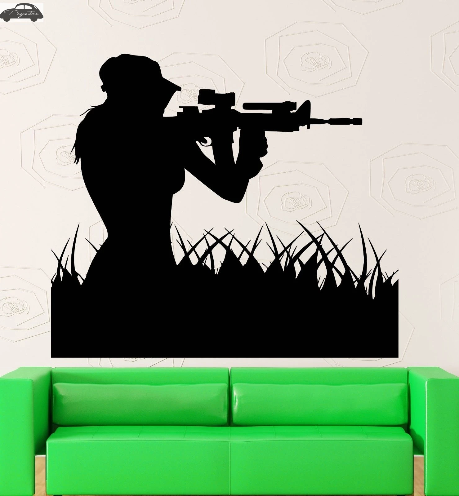 Gun Sticker Weapon Decal Rifle Muurstickers Posters Vinyl Wall Art ...