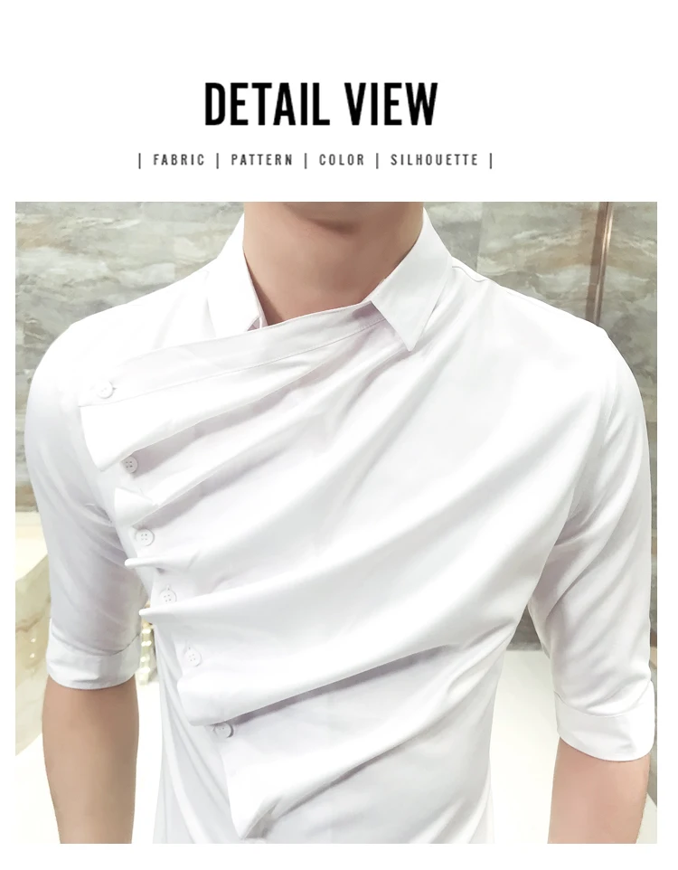 Unique Summer Gothic Ruffle Designer Collar Shirt – Black or White M ...