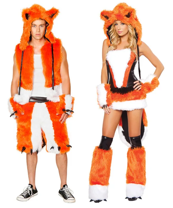 free & drop shipping Adult Sexy Fox Costume For Men Women Halloween ...
