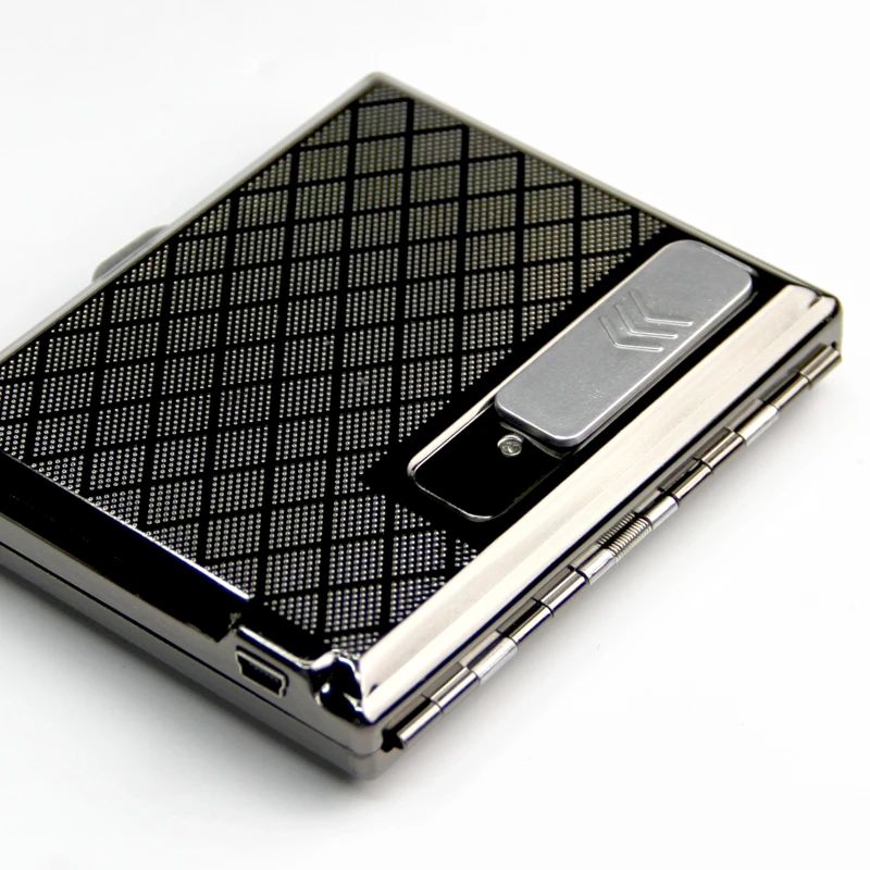 Creative Stainless Steel Cigarette Case with Electronic Rechargeable ...