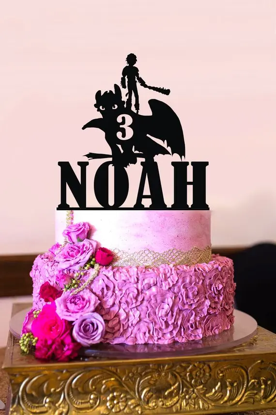 Dragon Cake Topper, Birthday Cake Topper, Personalized Cake Topper for ...