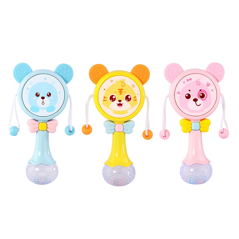 Baby Rattles Music Rhythm Lighting Plastic Cute Glowing Rattles Newborn ...