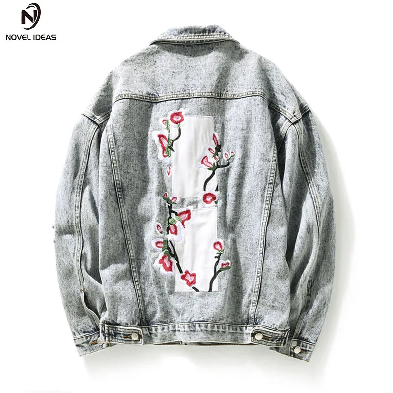 Novel ideas Japan Style Embroidery Peach Retro Vintage Hole Denim ...