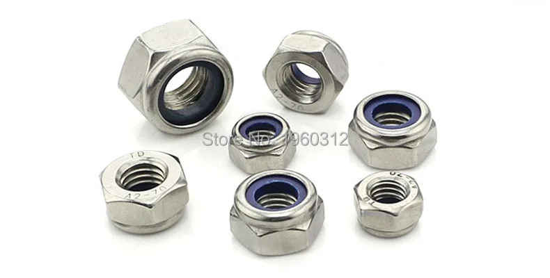 100pcs/lot DIN985 M3 Stainless Steel A2 Nylon Lock Nut - SINONING- Electronics DIY Accessories Store