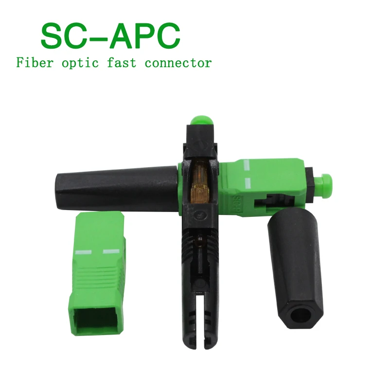 Conector rápido de fibra óptica ftth sc apc, conector sc ftth sc fibra óptica de monomodo, com ...