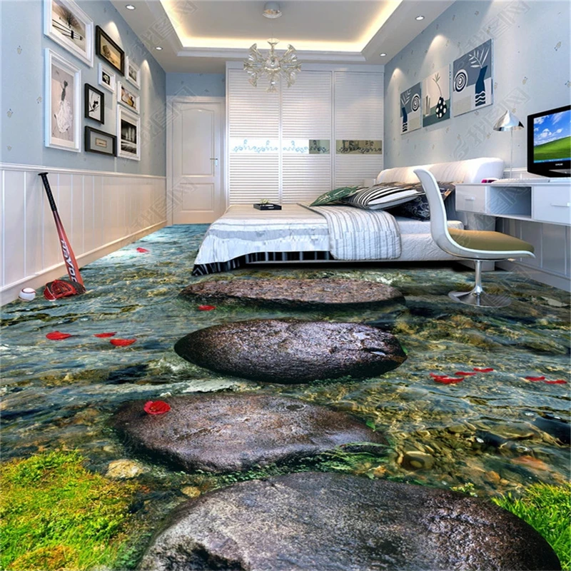 beibehang wallpapers for living room Vinyl wall Custom large stream ...