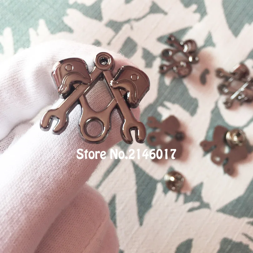 50pcs Freemasonary Piston Wrench Custom Made Lapel Pin 3D Free Masons ...