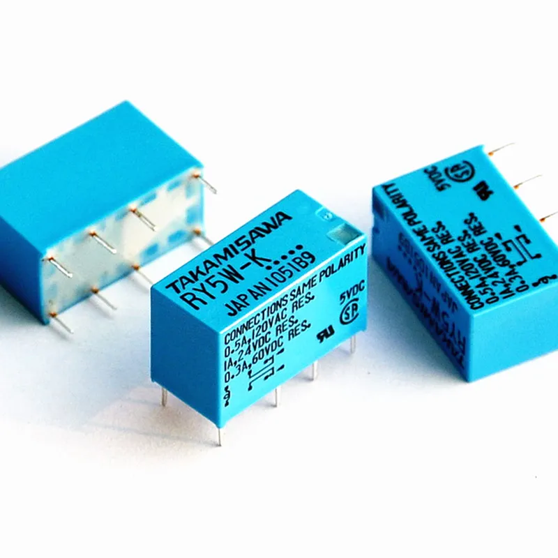 100 개/몫 TAKAMISAWA RY5W K 5V DPDT 신호 릴레이.|signal relay|5v dpdt ...
