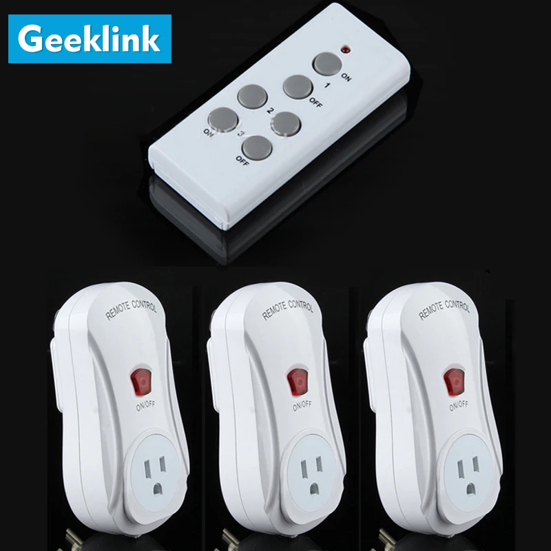 Self learning Wireless Remote Control Socket Receivers + Transmitter ...