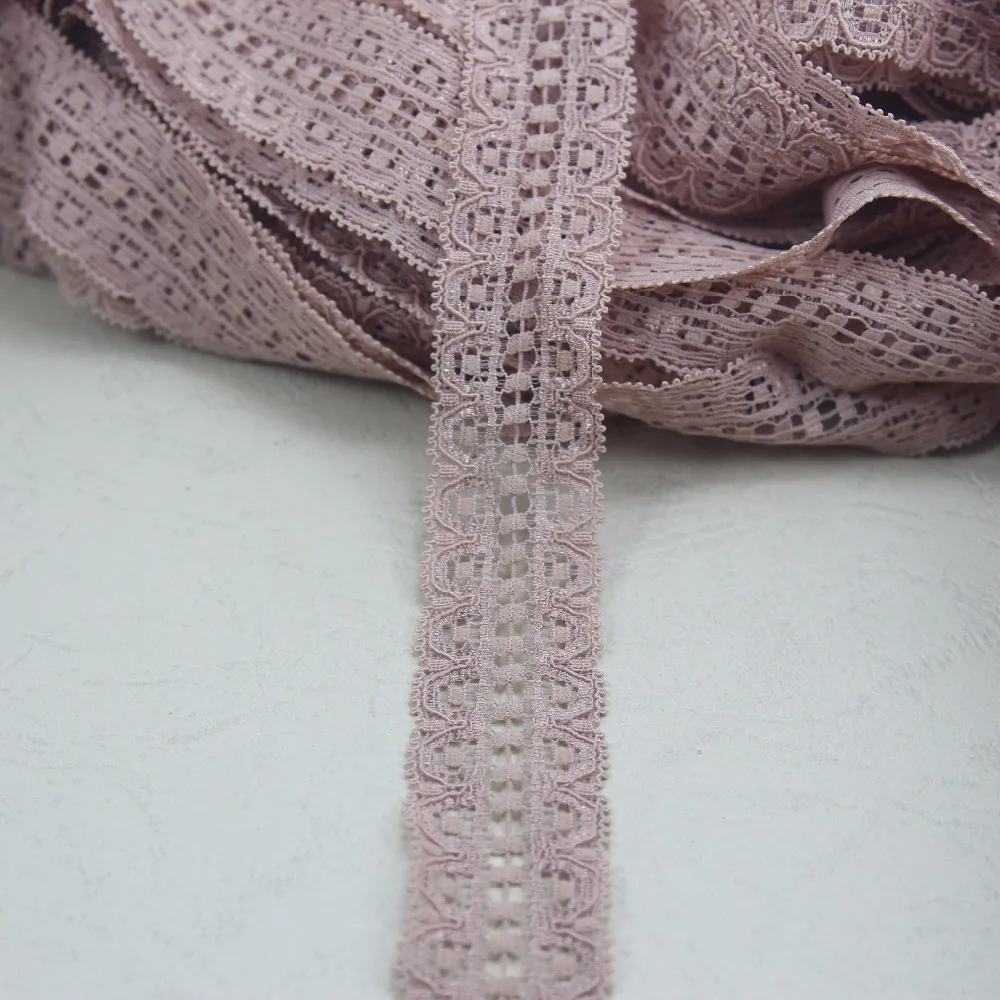 H44 24mm width 100 yards/lot Elastic Stretch Lace trim craft sewing ...